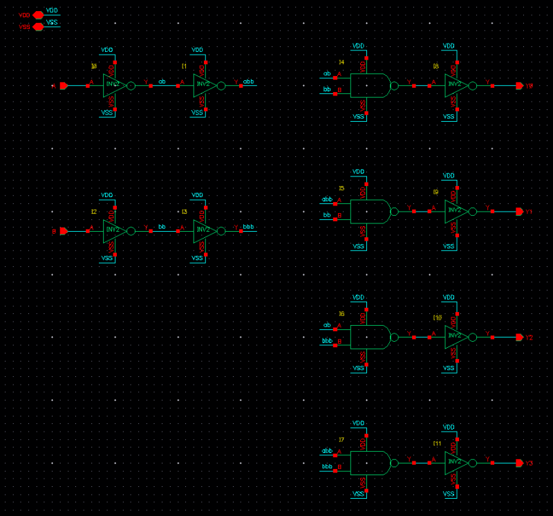 반도체 기초 소자 설계 / Cadence Tool을 이용한MOSFET로 Inverter, nand, nor, decoder 설계 ...