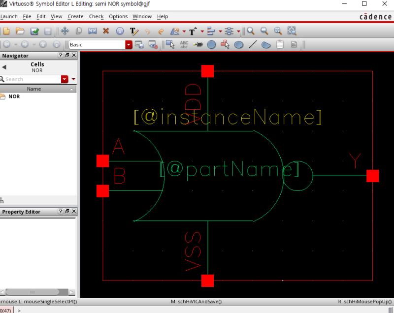 반도체 기초 소자 설계 / Cadence Tool을 이용한MOSFET로 Inverter, nand, nor, decoder 설계 ...