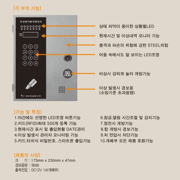 비상문자동개폐장치 제조 설치 업체 매립형 아파트 비상문자동개폐기 이엠락 데드볼트 옥상문 방화문자동개폐장치 회사 비상문개폐기
