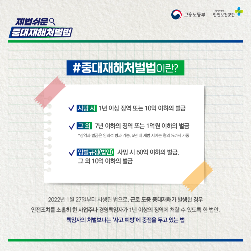 제법 쉬운 중대재해처벌법 Ep1 중대재해처벌법이 뭐예요 네이버 블로그