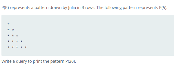 SQL 문제 54 - Draw The Triangle 2(HackerRank) : 네이버 블로그