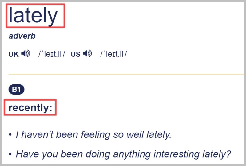 [헷갈리는 표현] lately vs. recently 과연 무슨 차이가? : 네이버 블로그