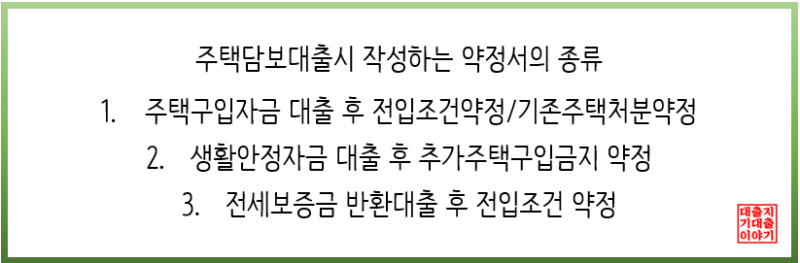 주택담보대출 약정위반 안내 추가주택구입금지약정 주택처분약정위반 세부내용 안내 네이버 블로그