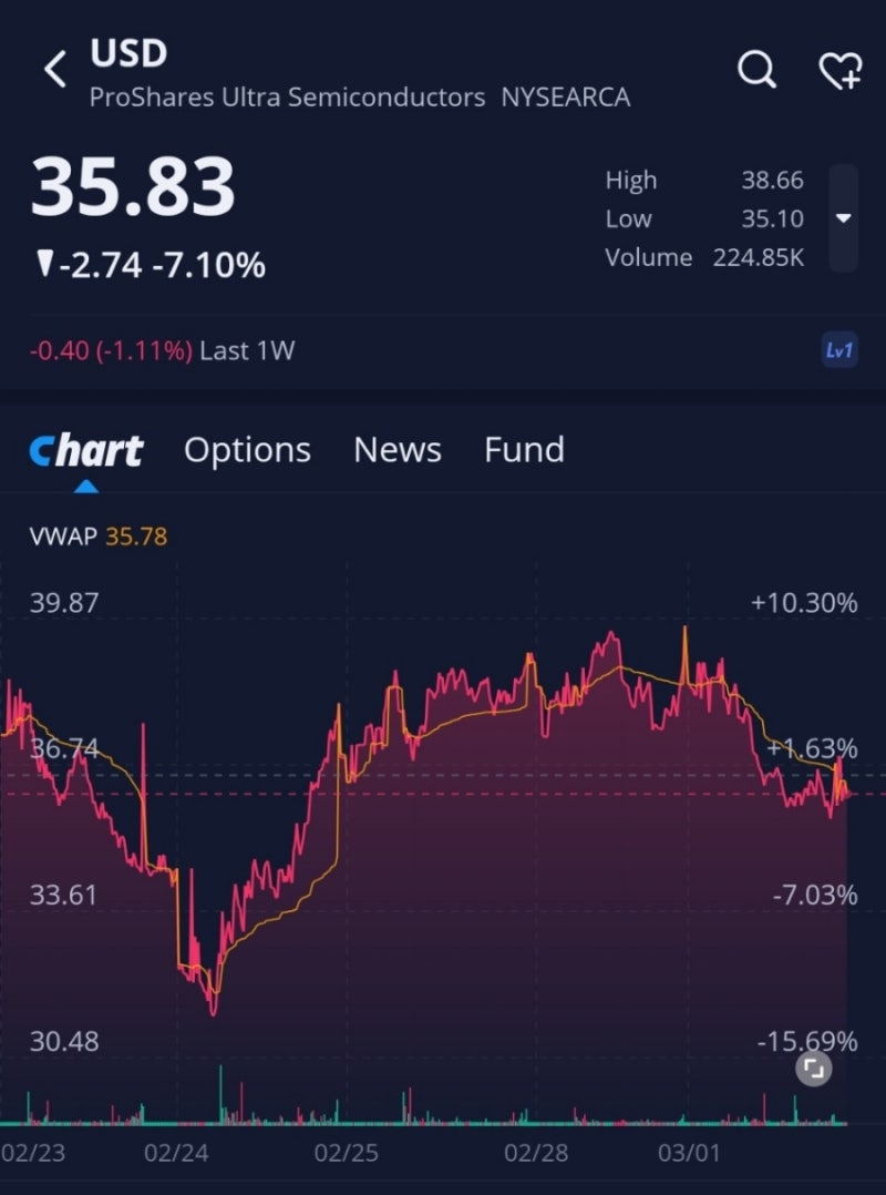 [SOXL vs USD] 미국 반도체 레버리지 ETF 비교 : 종목,주가,수익률 : 네이버 블로그