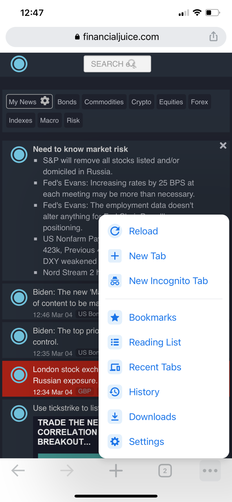실시간으로 (주식 관련) 세계 경제 뉴스 보기_파이낸셜 주스•쥬스 Financial Juice, 앱, 어플 : 네이버 블로그