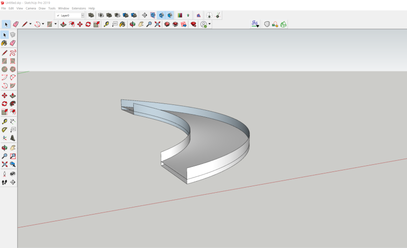 [스케치업스터디] 주차 램프 5분만에 만들기 꿀팁 (fredo6 다운로드/ Curvishear Curviloft ) : 네이버 블로그