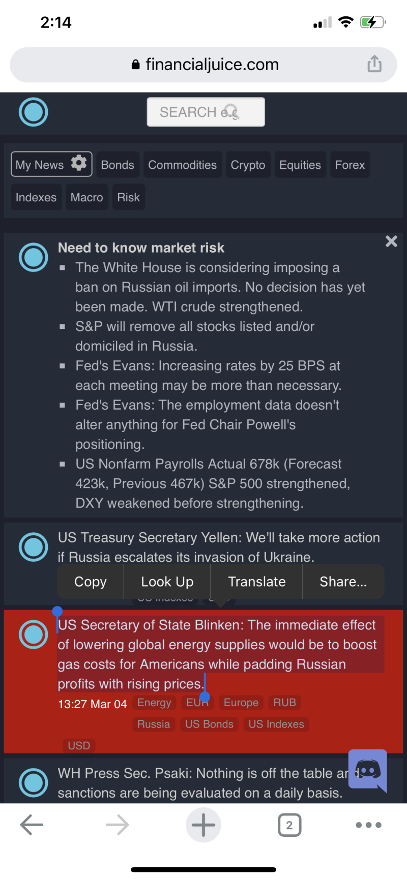 실시간으로 (주식 관련) 세계 경제 뉴스 보기_파이낸셜 주스•쥬스 Financial Juice, 앱, 어플 : 네이버 블로그