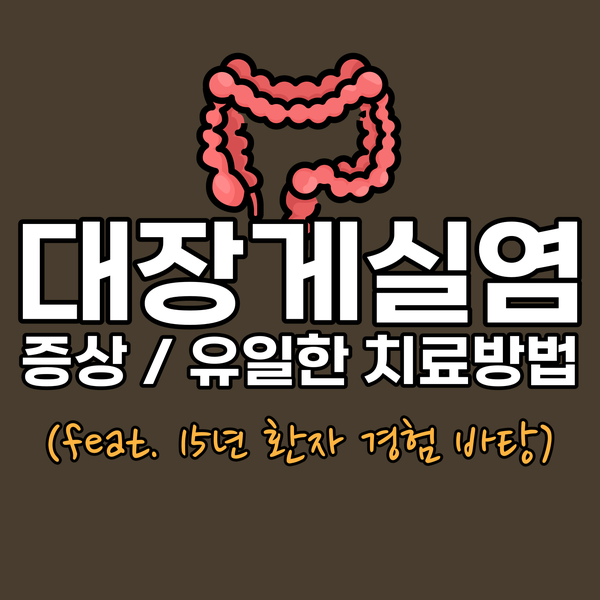 대장게실염 증상유일한 치료방법 Feat 15년 환자 경험 바탕 네이버 블로그