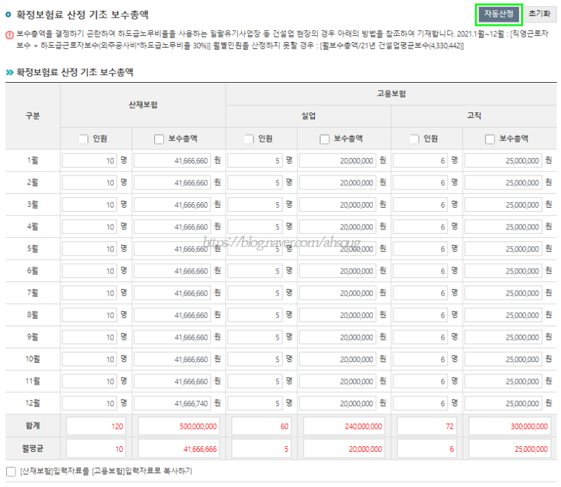 고용산재 건설업벌목업 2022년도 고용산재보험 보험료 신고 및 납부 방법건설업 고용산재 확정개산 보수총액 신고방법
