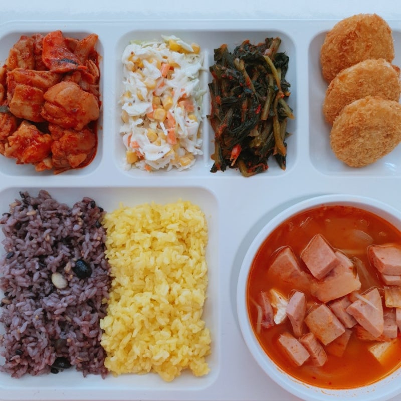단체급식 메뉴모음사골부대찌개닭갈비고구마치즈크로켓코울슬로샐러드 만드는법3월 구내식당 회사식단표와 레시피 네이버 블로그