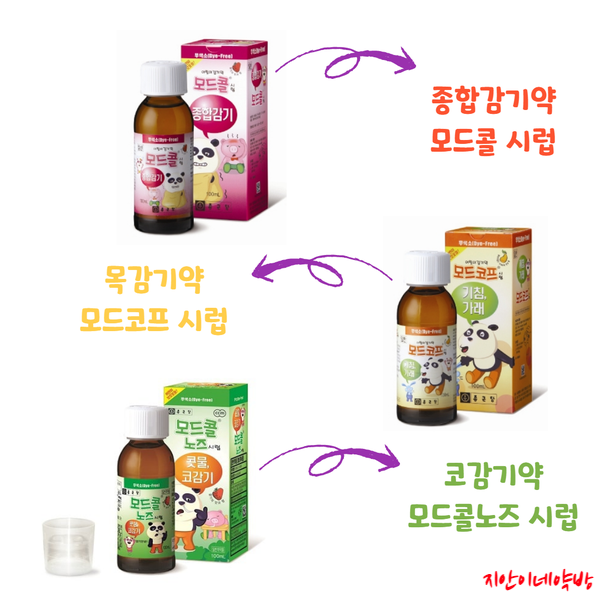 종근당 감기약 시리즈 모드콜s 모드코s 모드코프sft 어린이 시럽 A10