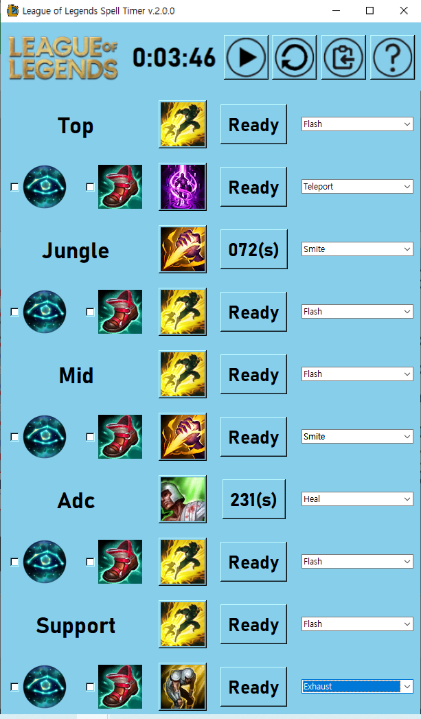 League of Legends Spell Timer v.2.0.0 - MasterTY(광동중학교1) : 네이버 블로그