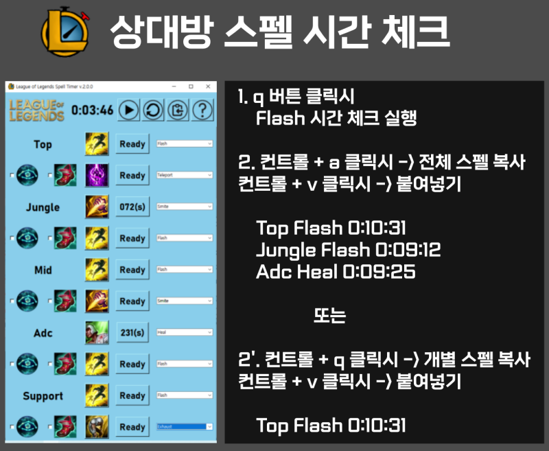 League of Legends Spell Timer v.2.0.0 - MasterTY(광동중학교1) : 네이버 블로그