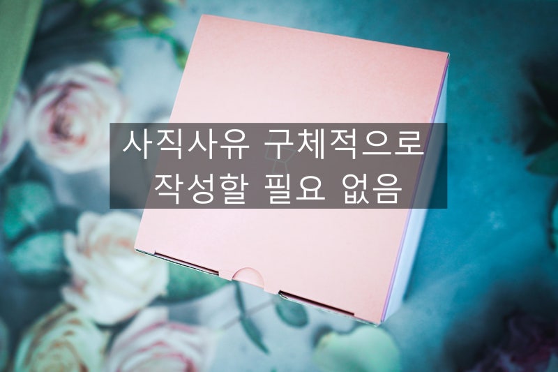 퇴직 일신상의 사유 사직서 작성방법 및 이유 총 정리 실업급여 받기 네이버 블로그
