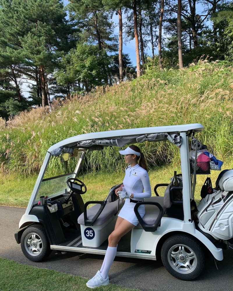 🌿아이비 얼굴 + 모델 한혜진 몸매 문정현프로 스윙하이라이트 KLPGA프로 연예인급 비주얼 미녀골퍼 초절정 아우라 골프계의 손예진 골프스윙 golf 미니스커트 골프웨어 ...