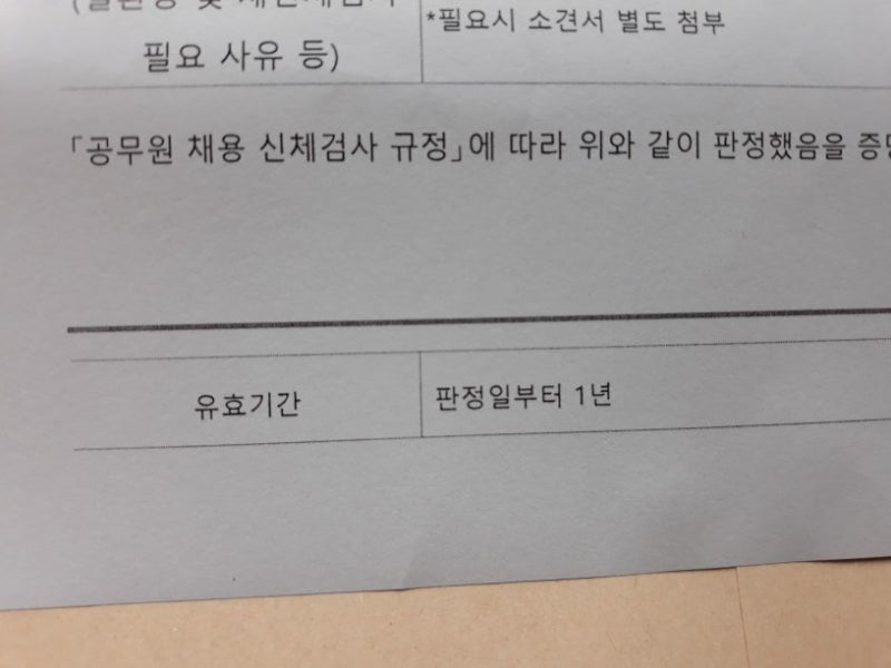 공무원채용신체검사서 발급 후기당일발급 네이버 블로그