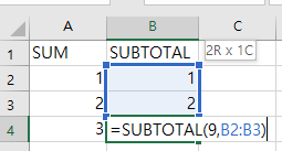 엑셀 함수) 9. SUBTOTAL (소계, 보이는셀 합) : 네이버 블로그