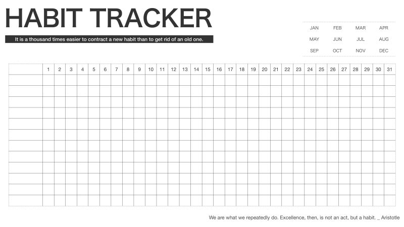좋은 습관 만들기 해빗트래커habit Tracker 양식 공유 네이버 블로그