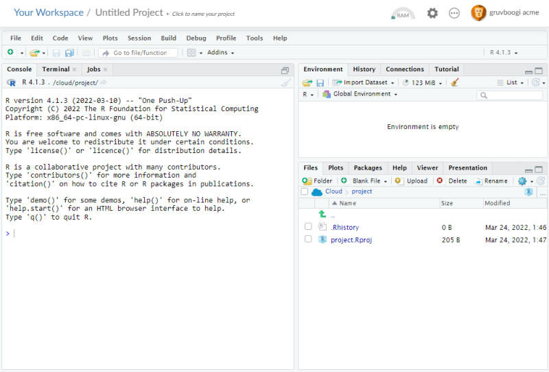 RStudio cloud 사용하기 : 네이버 블로그