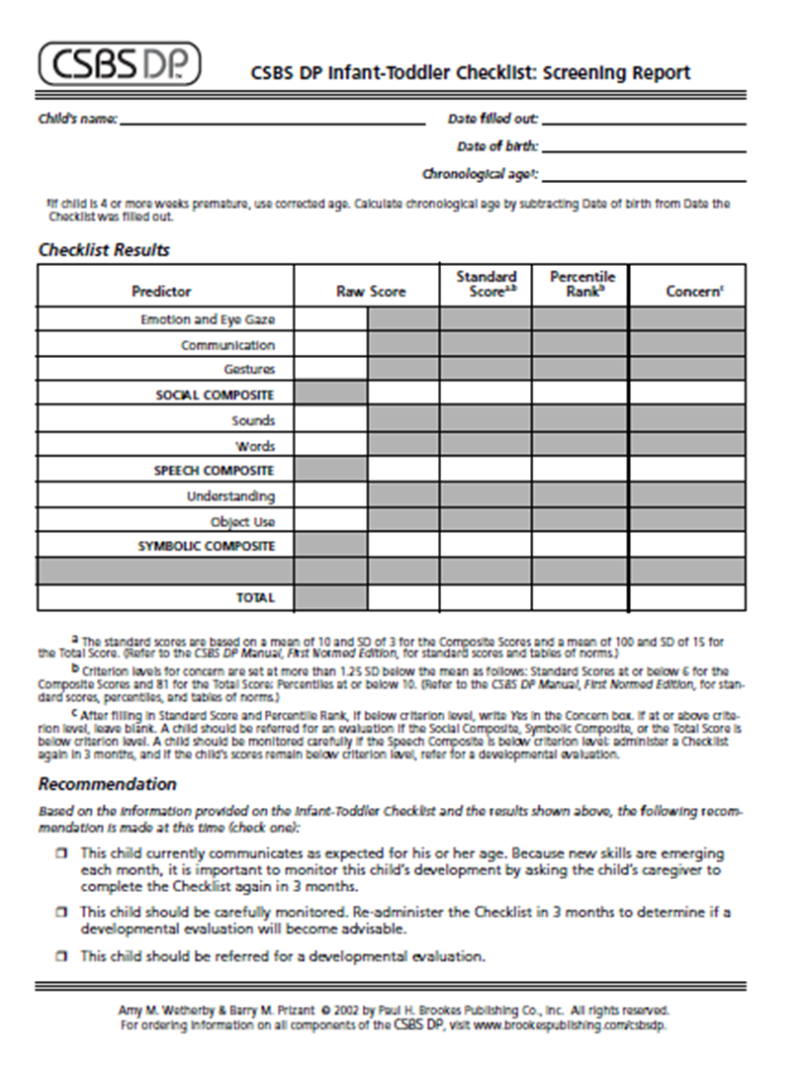 CSBS DP(Communication and Symbolic Behavior Scales Developmental Profile) : 네이버 블로그