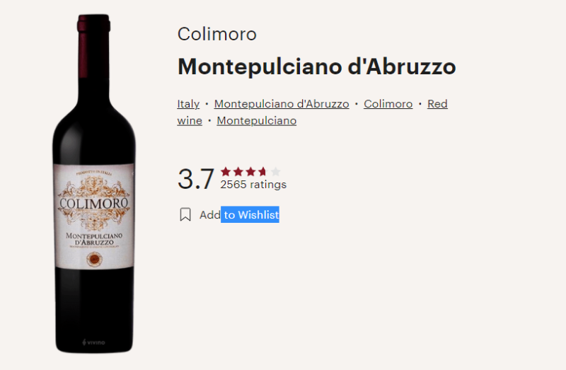 [22.03-5] Colimoro Montepulciano d'Abruzzo '20/ 콜리모로 몬테풀치아노 몬테풀치아노 다부르쪼 ...