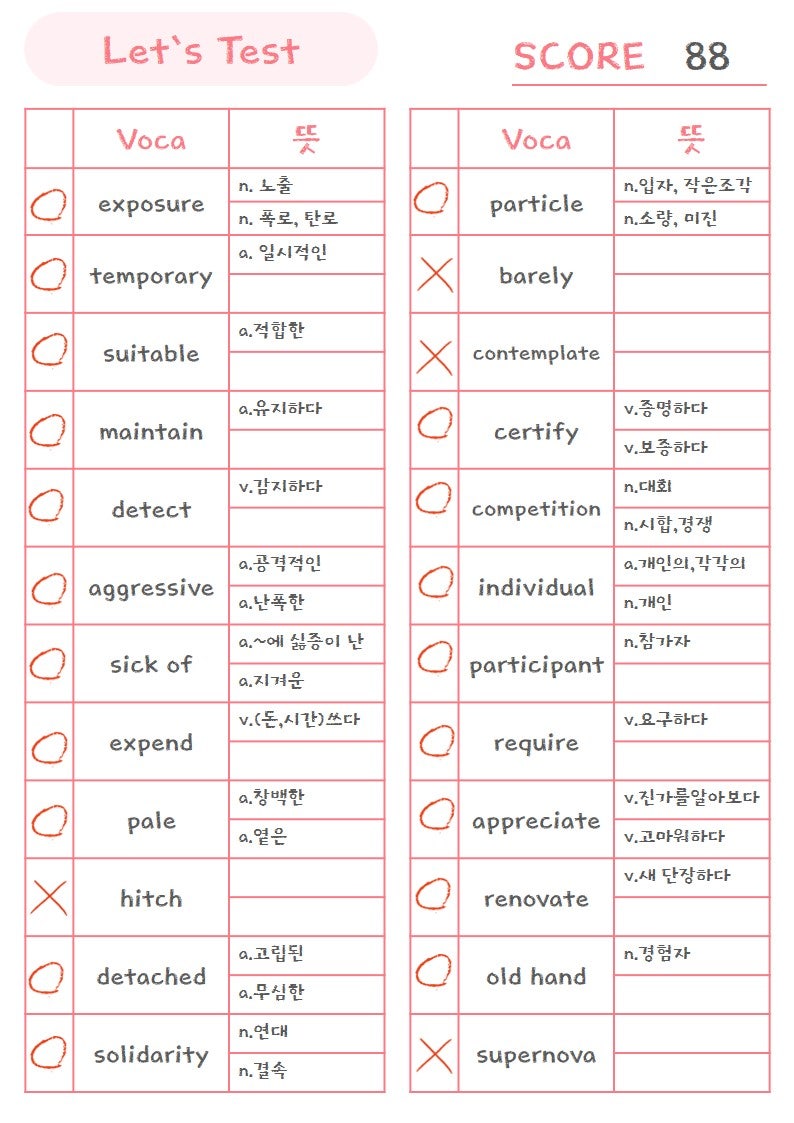 굿노트 영어 단어장 벚꽃스타일 속지 Pdf공유아이패드 네이버 블로그
