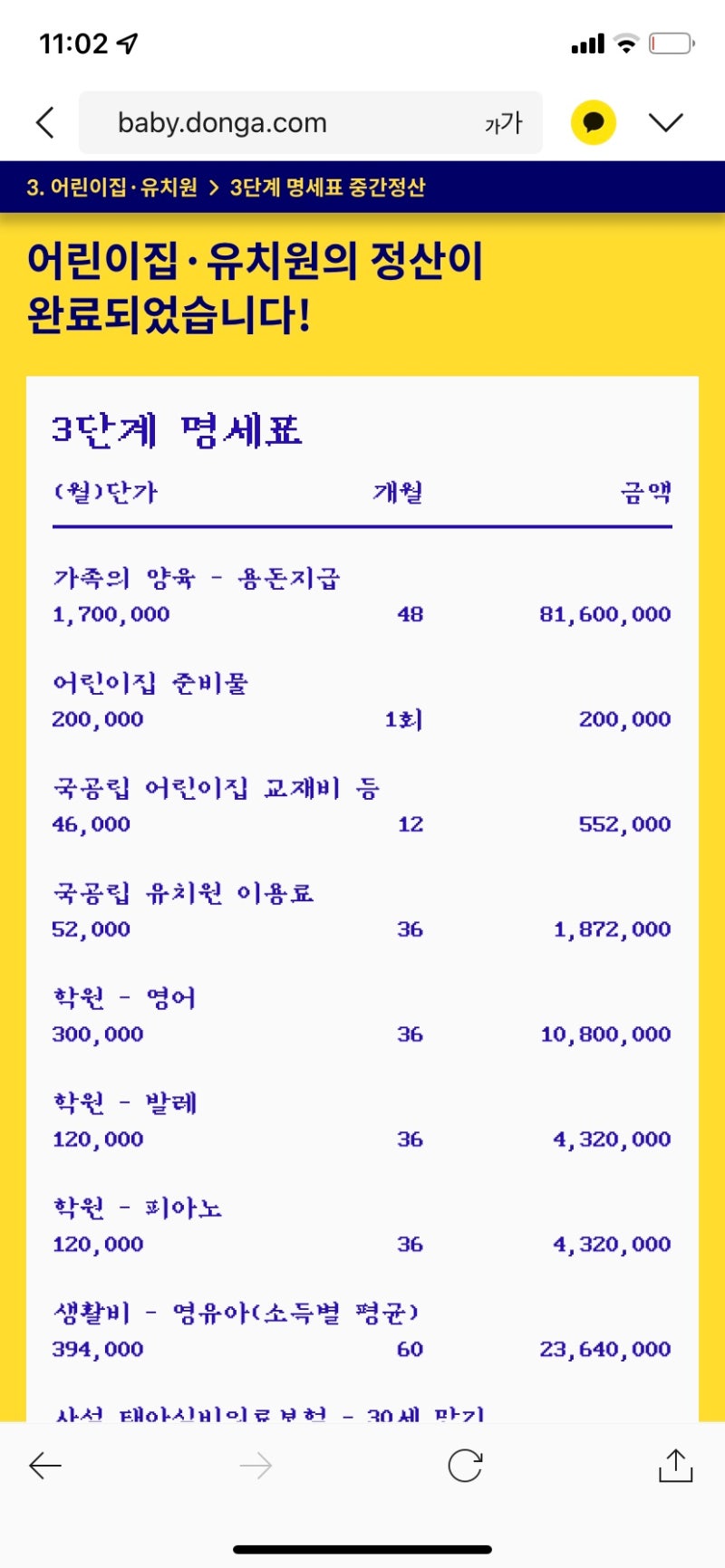 대한민국 양육비 계산기 나는 아이를 몇이나 낳고 키울 수 있을까 네이버 블로그