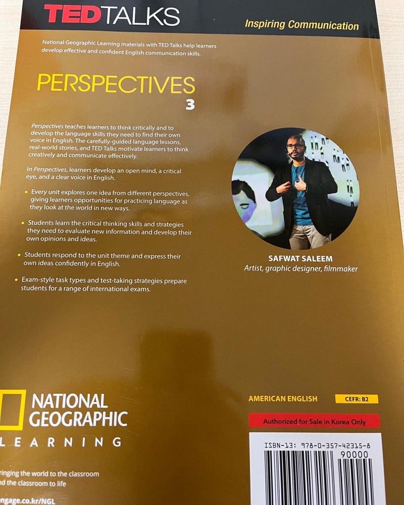 Ted Talks perspectives 3 교재추천 : 네이버 블로그