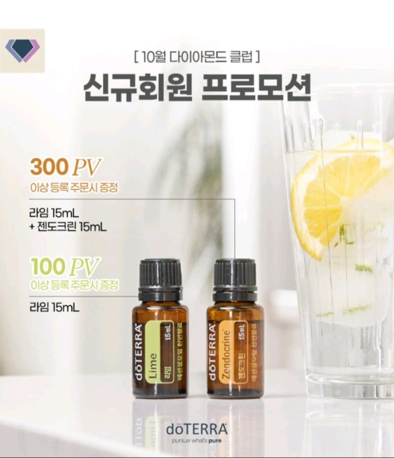 10월 도테라오일 가입 혜택과 회원가입 방법 다이아몬드클럽 특별한 혜택 네이버 블로그
