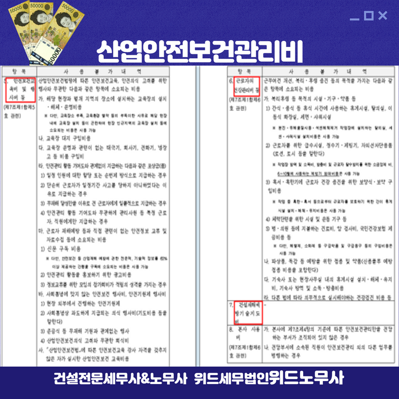 산업안전보건관리비회계항목분류및 보고방법 건설업전문세무사노무사 네이버 블로그