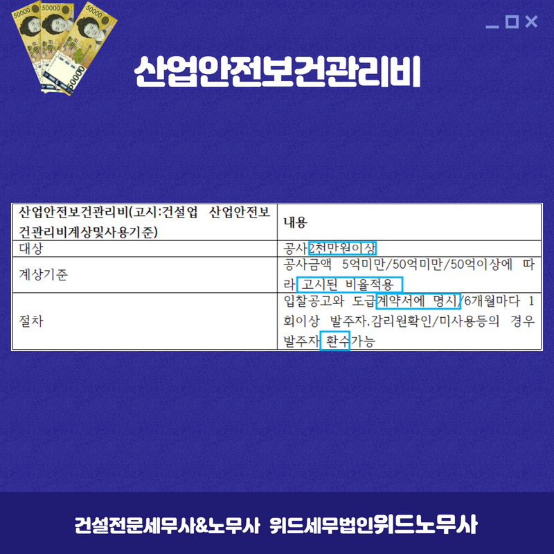산업안전보건관리비회계항목분류및 보고방법 건설업전문세무사노무사 네이버 블로그