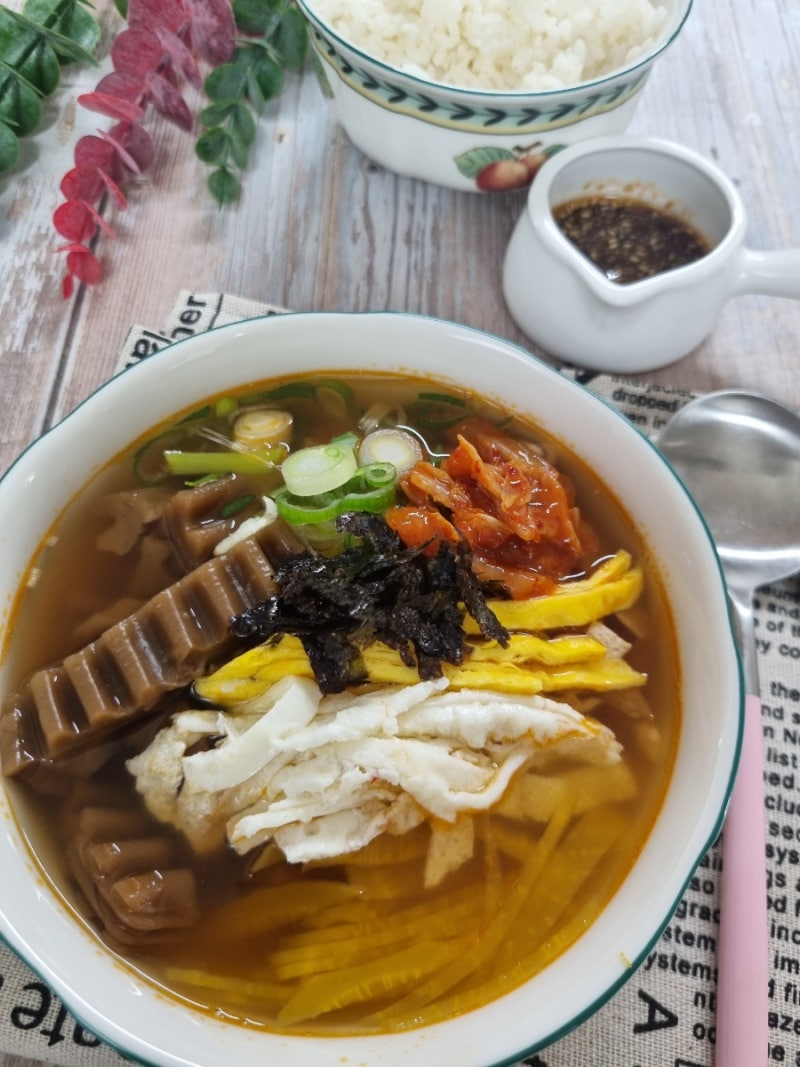 도토리묵사발만들기 한그릇요리 뜨끈한 국물요리 도토리묵요리 네이버 블로그