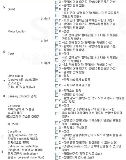 NIHSS, mRS 신경계 사정 : 네이버 블로그
