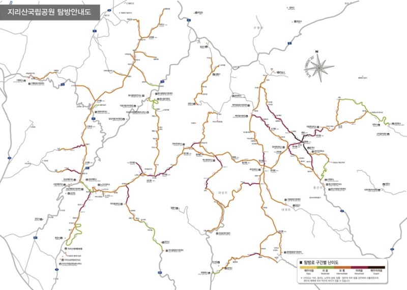 지리산 지도 등산코스 PDF : 네이버 블로그