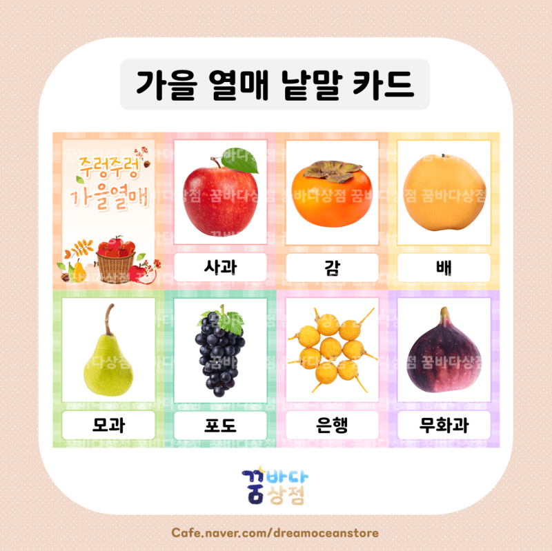 가을 가을낱말카드 가을열매카드 가을과일카드 가을가랜드 가을컷도안 가을과일컷도안 가을열매컷도안 가을