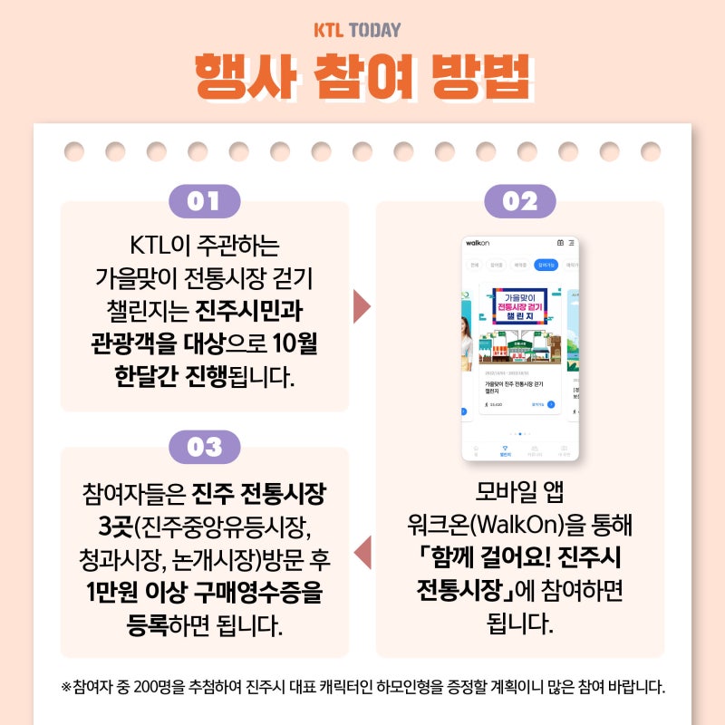 [KTL Today] KTL, 진주중앙유등시장에서 ‘가을맞이 전통시장 걷기 챌린지 행사’ 개최! : 네이버 블로그