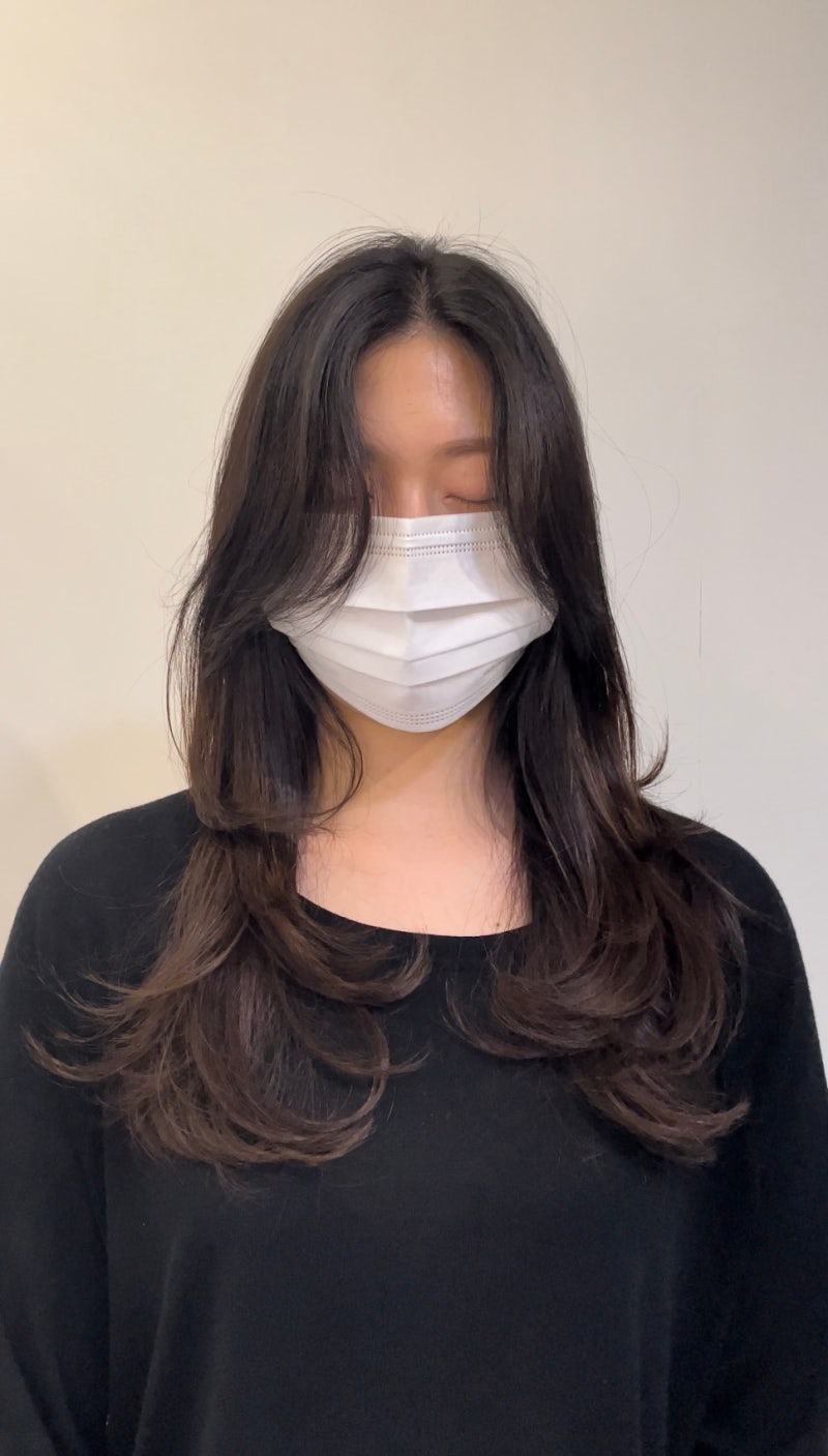 명지대 미용실 손질쉬운 분위기여신 긴머리레이어드펌 레이어드컷 네이버 블로그