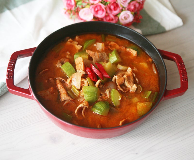 애호박찌개 돼지고기 고추장찌개 레시피 애호박 고추장찌개 네이버 블로그