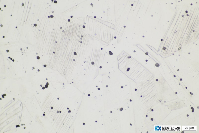 ASTM A262-A 시험결과 end grain pitting Ⅱ 조직사진 : 네이버 블로그
