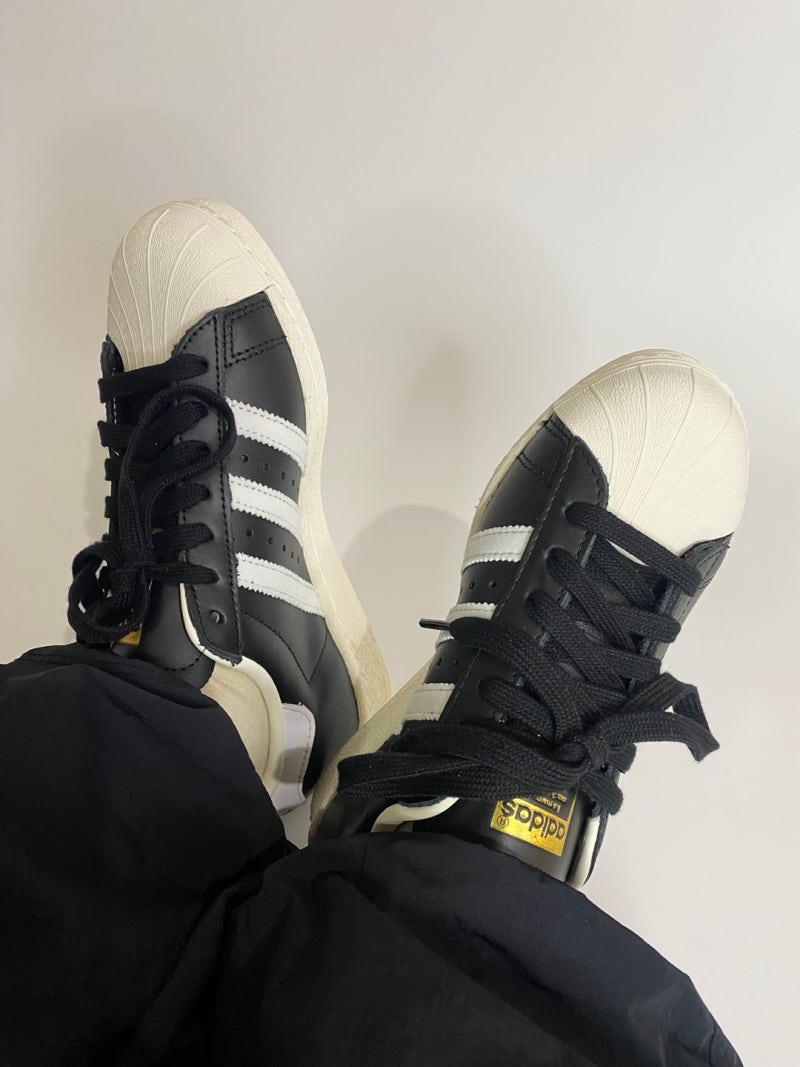 아디다스 슈퍼스타 코어 블랙 화이트(EG4959), 82 FI 코어 블랙(IE4195)상세 리뷰/착용 사진/사이즈 팁 : 네이버 블로그