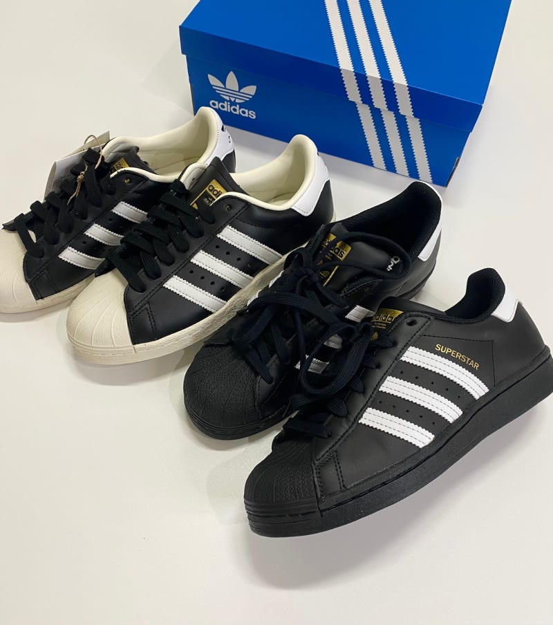 아디다스 슈퍼스타 코어 블랙 화이트(EG4959), 82 FI 코어 블랙(IE4195)상세 리뷰/착용 사진/사이즈 팁 : 네이버 블로그