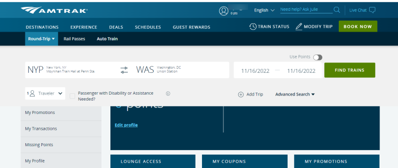 [미국] 뉴욕 여행 준비하기 : 암트랙(Amtrak) 기차 예약 하는 방법 (뉴욕에서 워싱턴DC 왕복, 당일치기) : 네이버 블로그