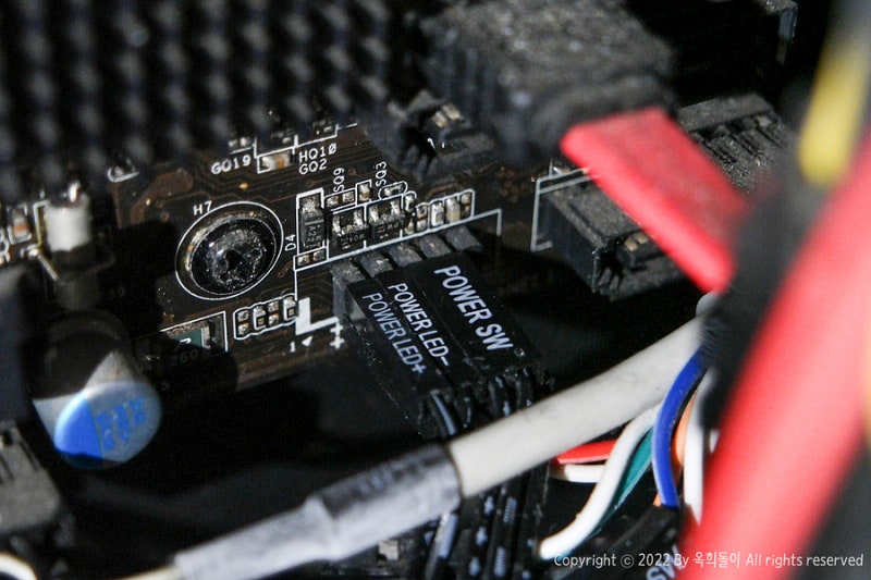 데스크탑 컴퓨터 전원버튼 외부 스위치 설치방법 : 네이버 블로그