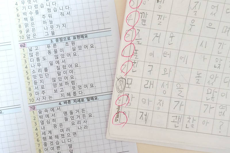 초등학교 받아쓰기 급수표 1학년 등교 생활습관 중요해요 네이버 블로그