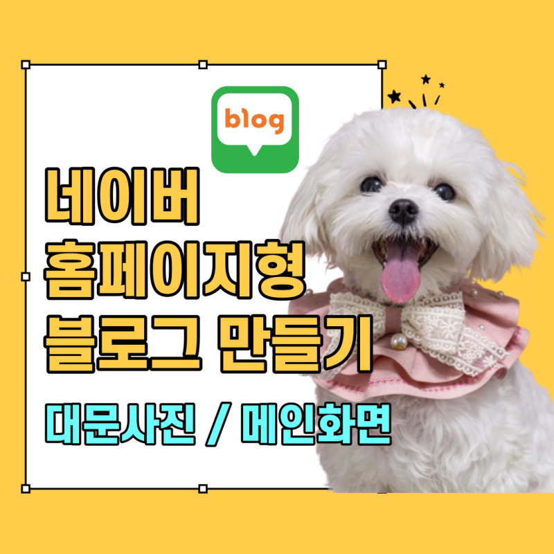 홈페이지형 블로그 만들기 블로그 대문사진 메인화면 만드는 방법 네이버 블로그