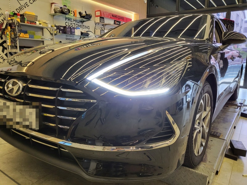 쏘나타 DN8 MFR LED 헤드램프 장착하기!! 할로겐 헤드램프에서 MFR LED 헤드램프로 ... LED 방향지시등 ...
