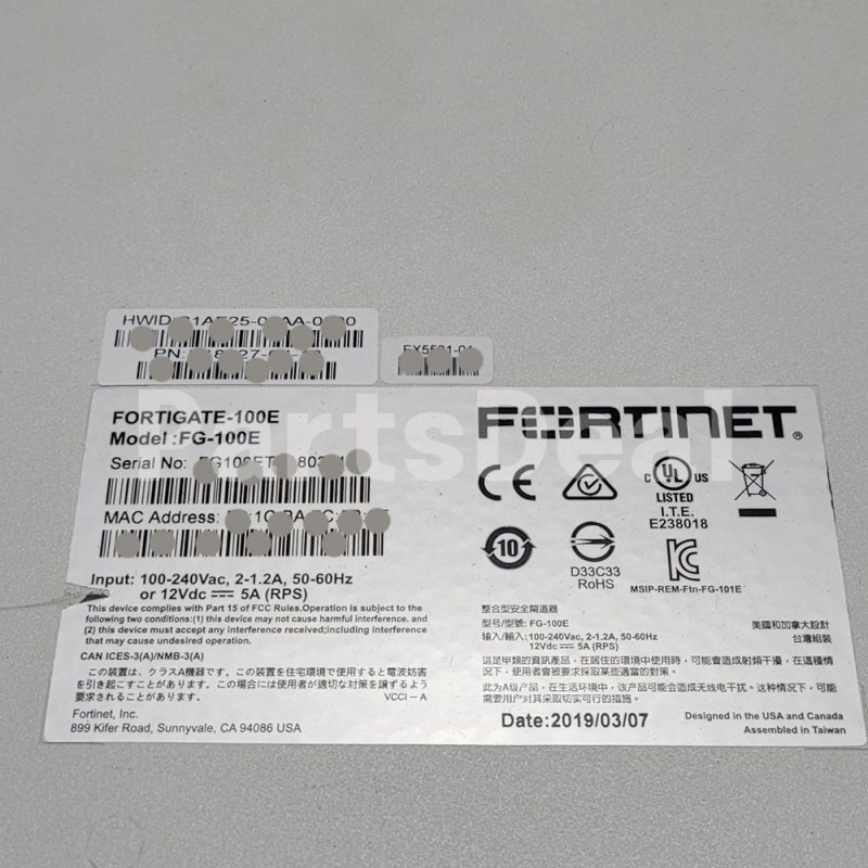 N0084 FORTINET FortiGate100E FG-100E FG-101E 포티넷 포티게이트 보안장비 : 네이버 블로그