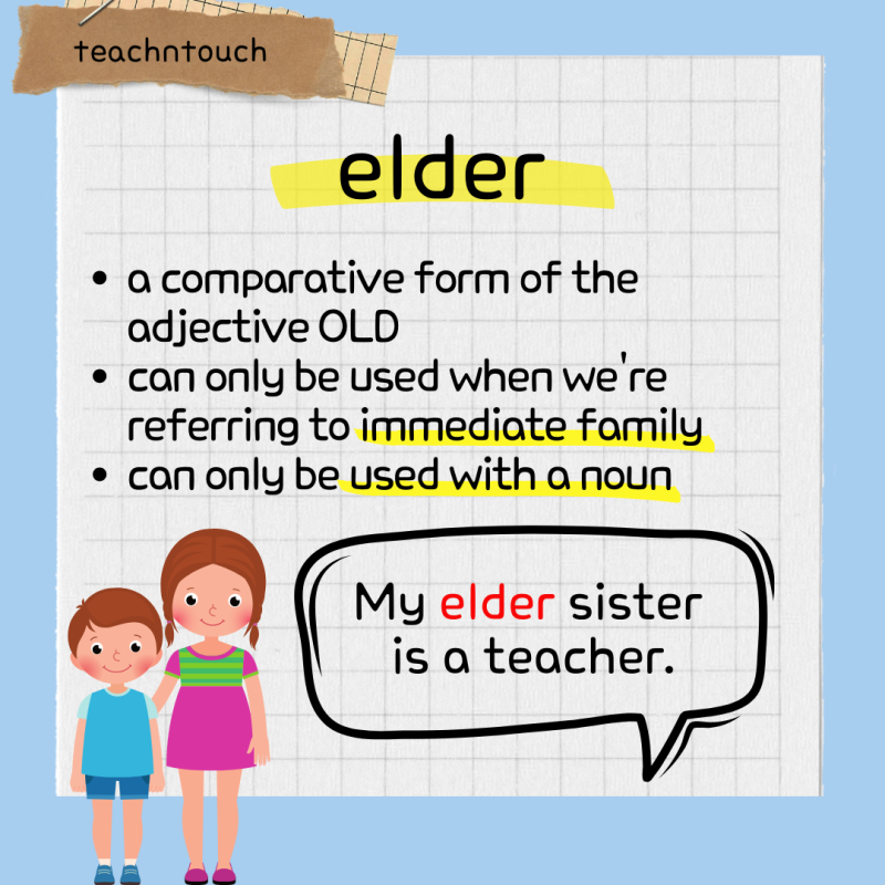 비교급/older, elder 차이가 무엇인가요? : 네이버 블로그
