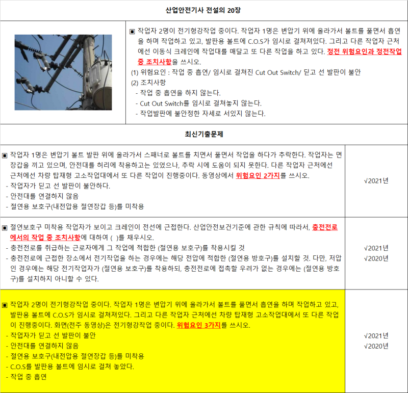 산업안전산업기사 실기작업형 22년2회14시 기출문제풀이 네이버 블로그