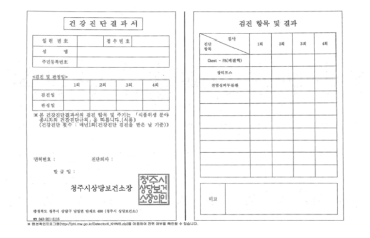 건강진단서 보건증 발급 방법 및 발급 병원 바로 찾기 네이버 블로그